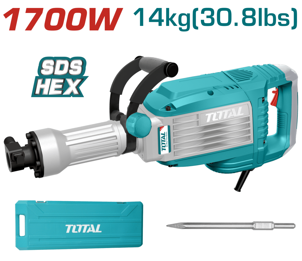 Safari Group | DEMOLEDOR SDS HEX 1700W 1900BMP 50J 14KG INDUSTRIAL